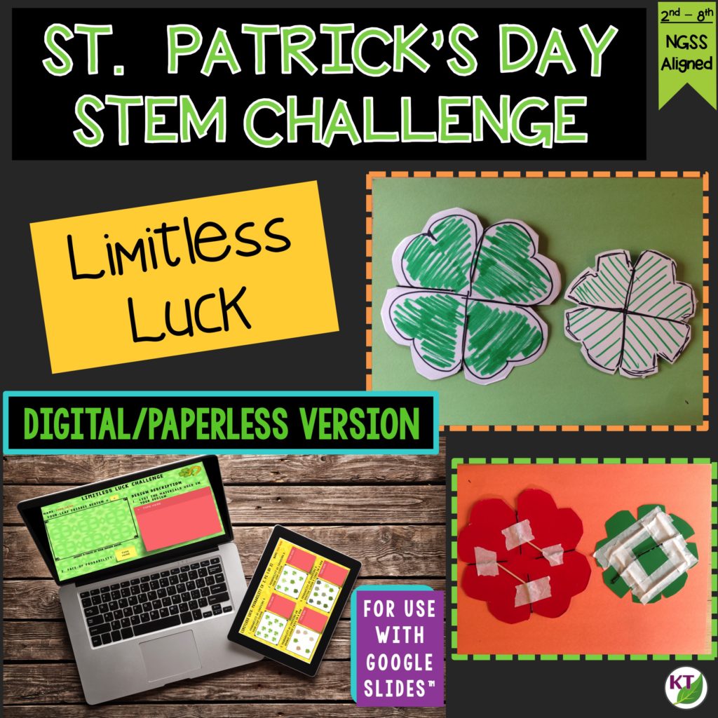 St. Patrick's Day STEM Challenge: Limitless Luck Paperless Version ...
