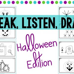 Halloween Speak, Listen, Draw Activity - Feel Good Teaching