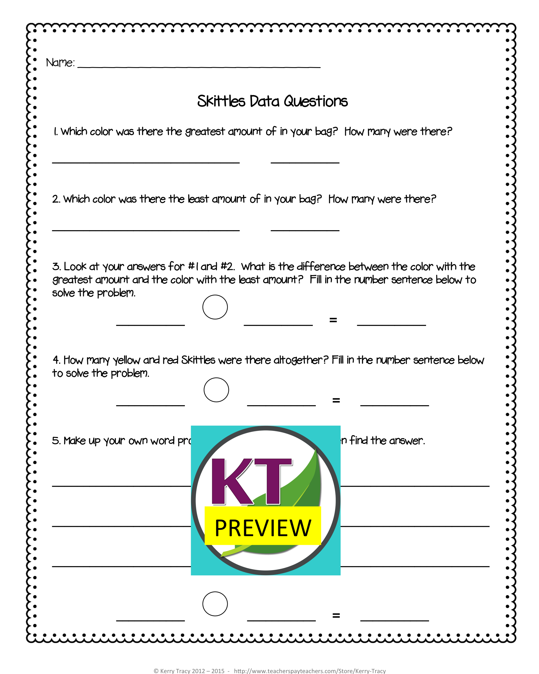Graphing with Skittles - Feel Good Teaching