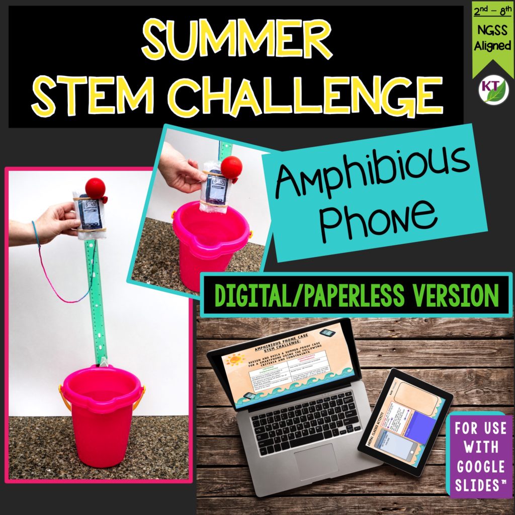 Summer STEM Challenge: Amphibious Phone PAPERLESS - Feel Good Teaching