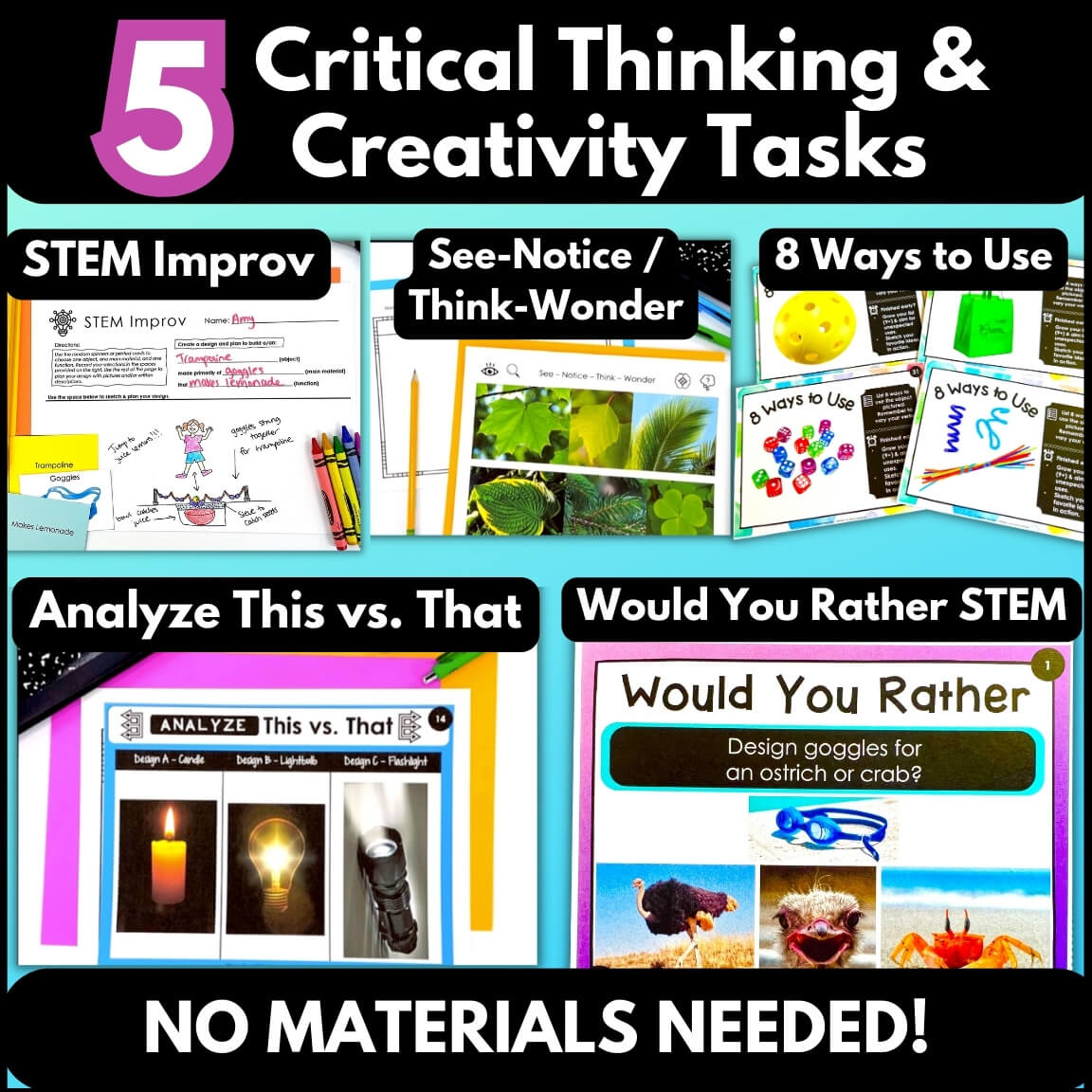 STEM Bell Ringers, Bell Work and Centers - Full Year - Feel Good Teaching